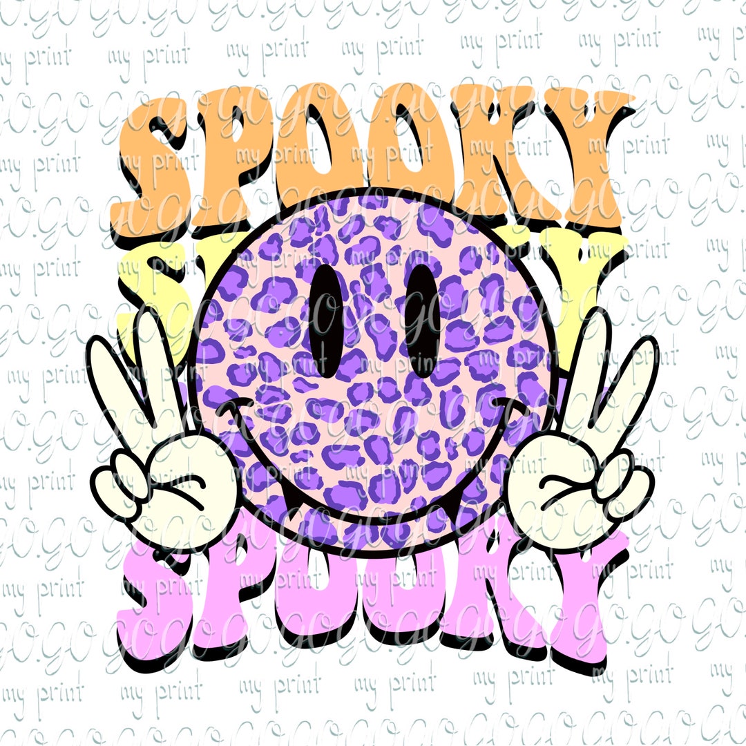 Retro Halloween Png, Halloween Smiley Face Png, Halloween Sublimation ...