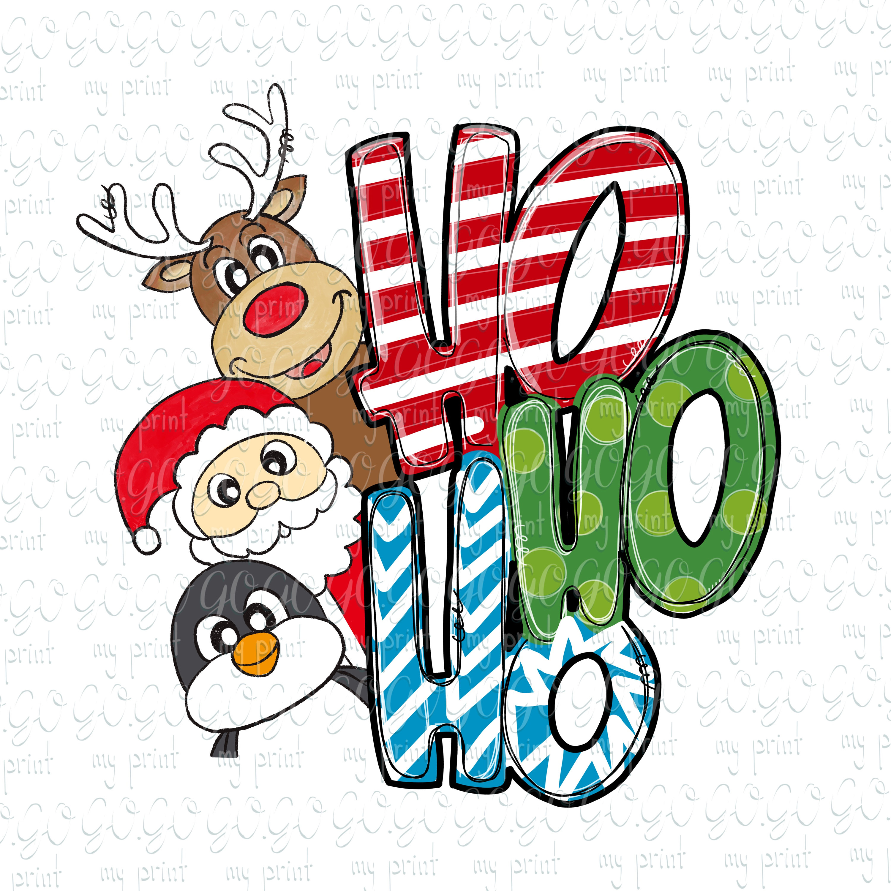 Christmas Png Files Ho Ho Ho Santa Sublimation Designs - Etsy