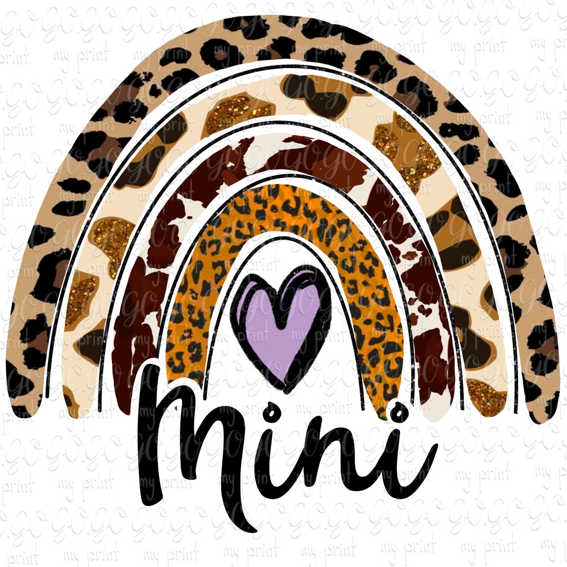 Leopard Rainbow Png Mama Mini Sublimation Png Designs Download | Etsy