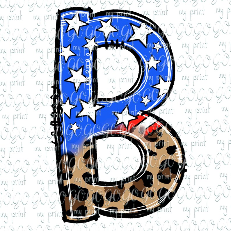 Alphabet Png Files Patriotic Letters Png Bundle USA American - Etsy