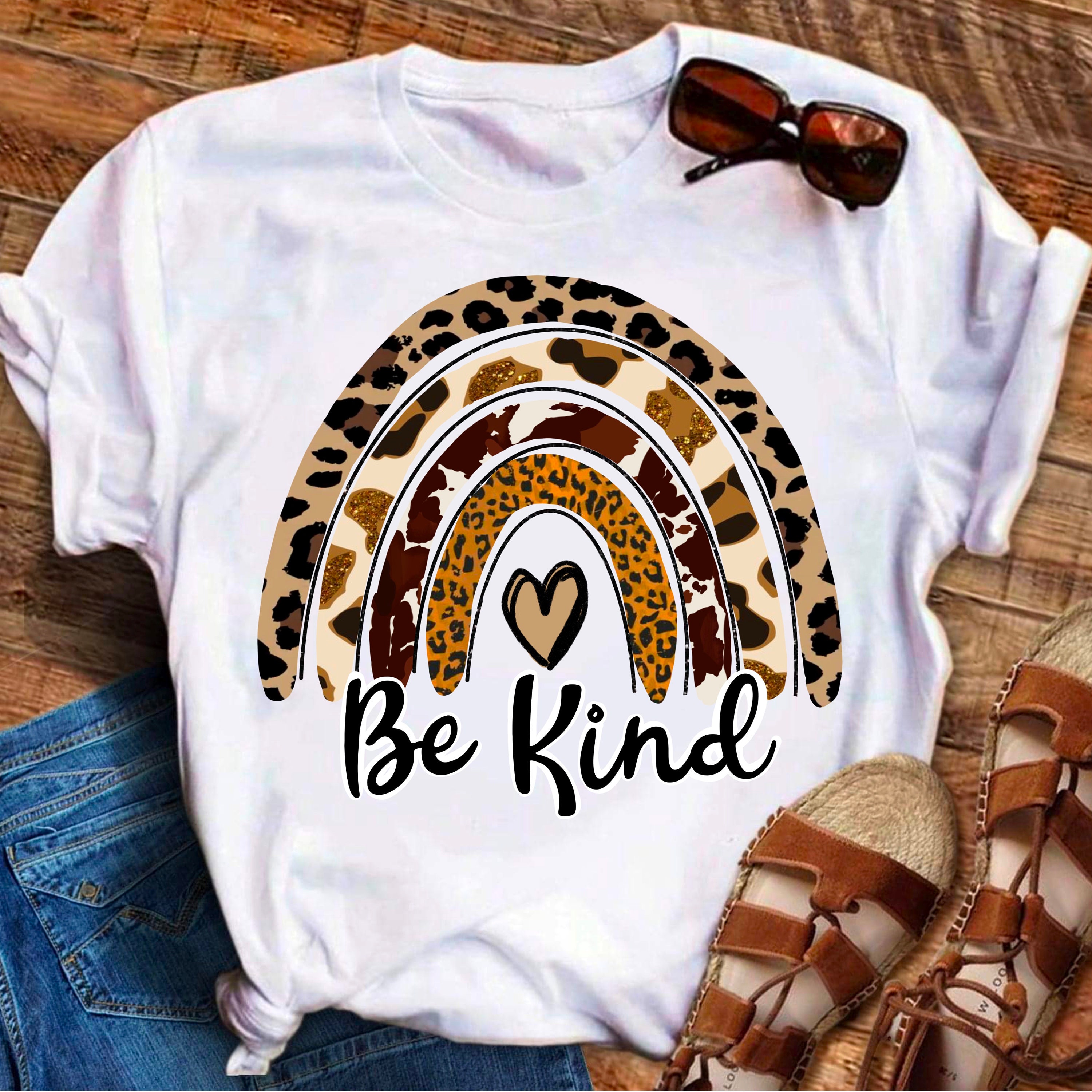 Be Kind Leopard Rainbow Png Easter Png Cheetah Clipart Rainbow - Etsy