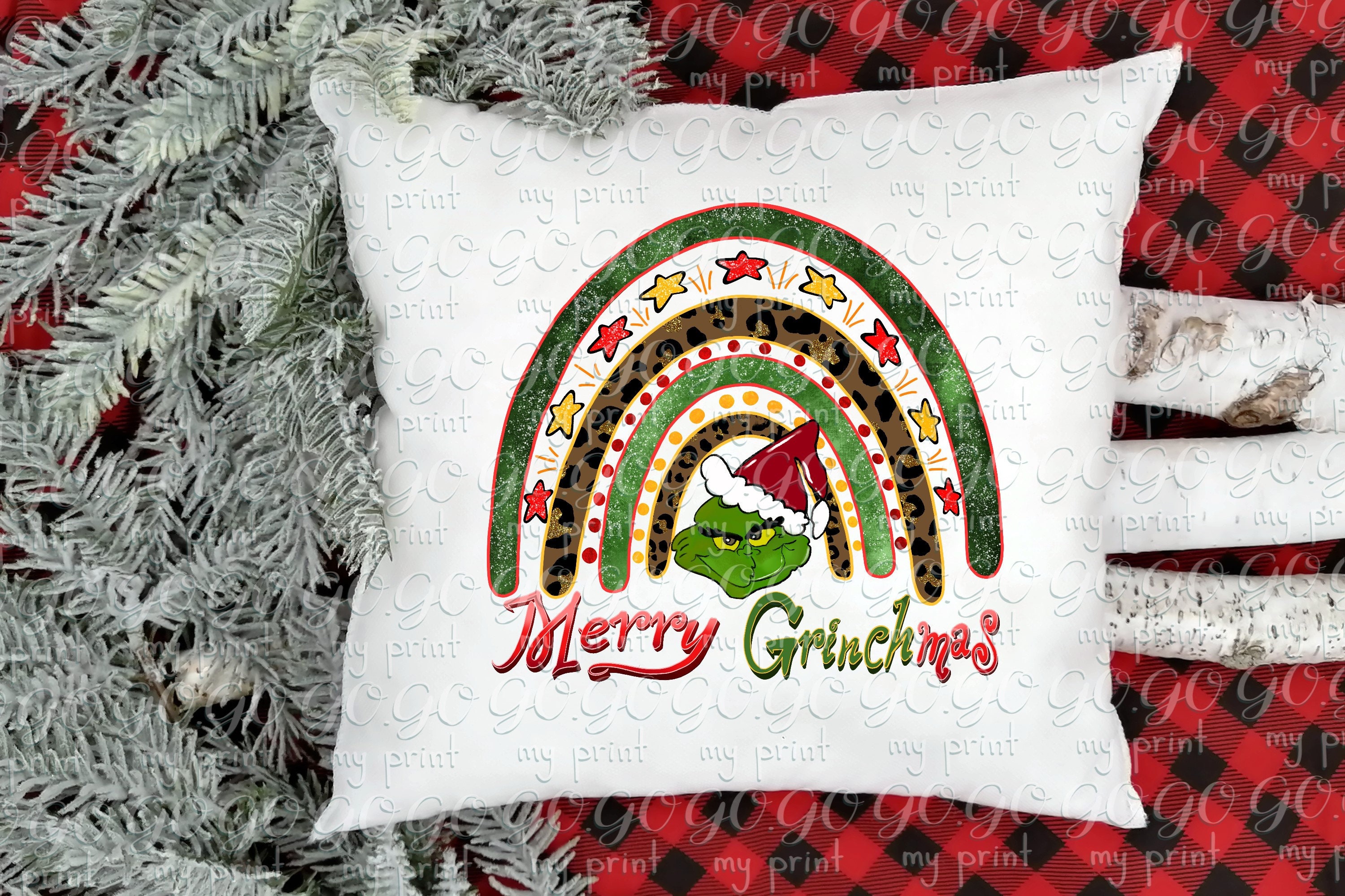Christmas Png Files Rainbow Png Mean Green One Merry Grinchmas - Etsy