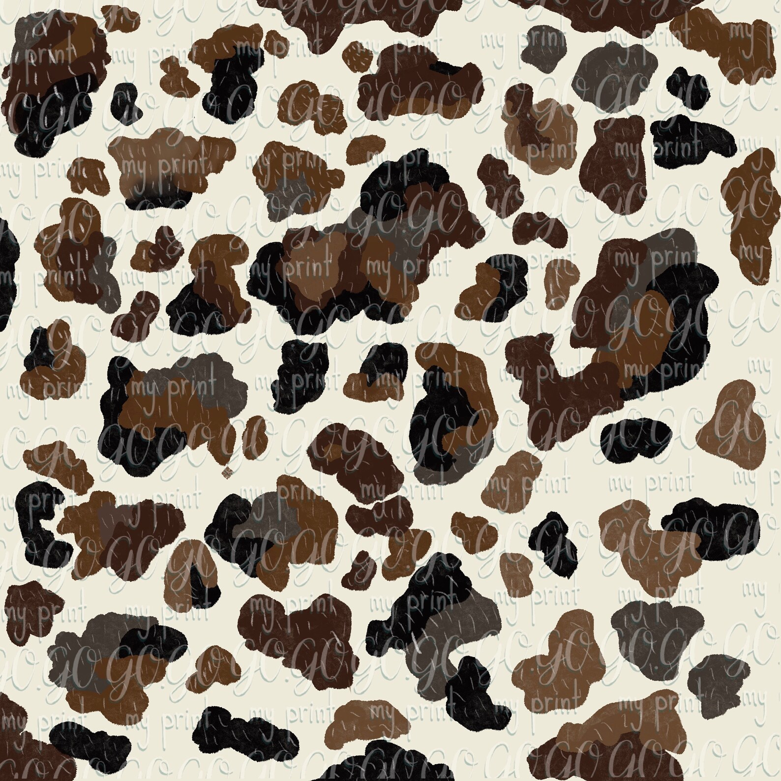 Cowhide Digital Paper Western Cow Background Png File Cowhide | Etsy
