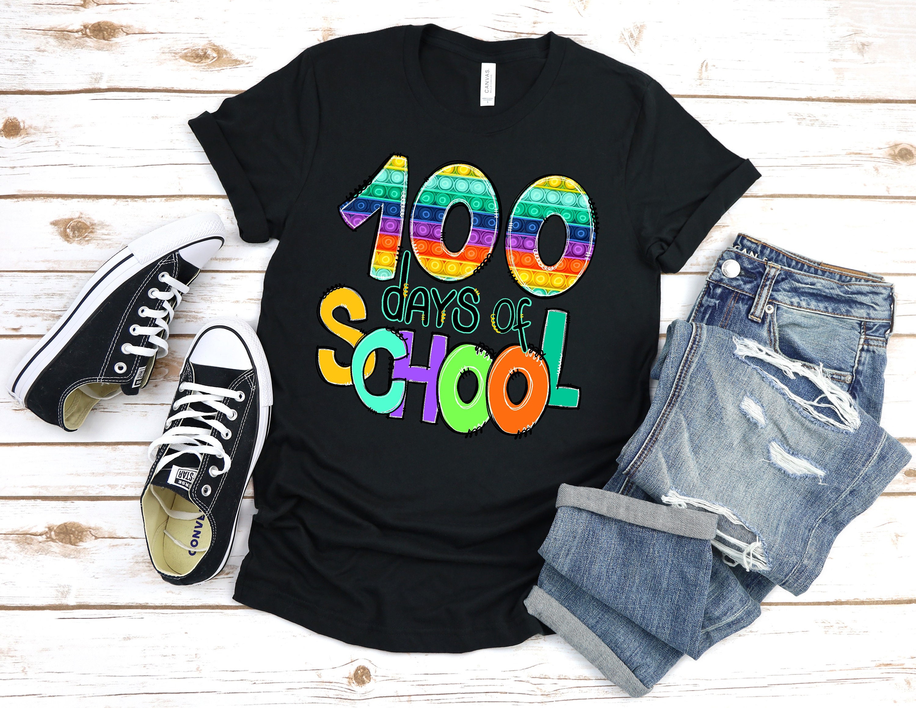 100 Days of School Png Sublimation Download Poppin My Way Just | Etsy
