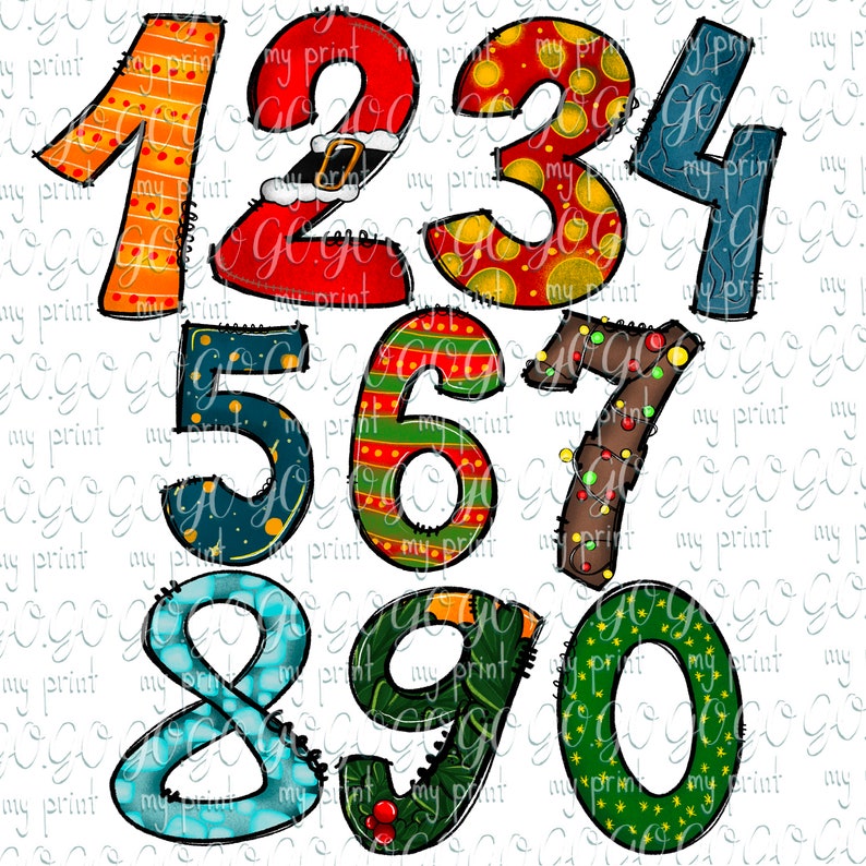 Alphabet Png Files Christmas Alphabet Font Christmas Numbers - Etsy