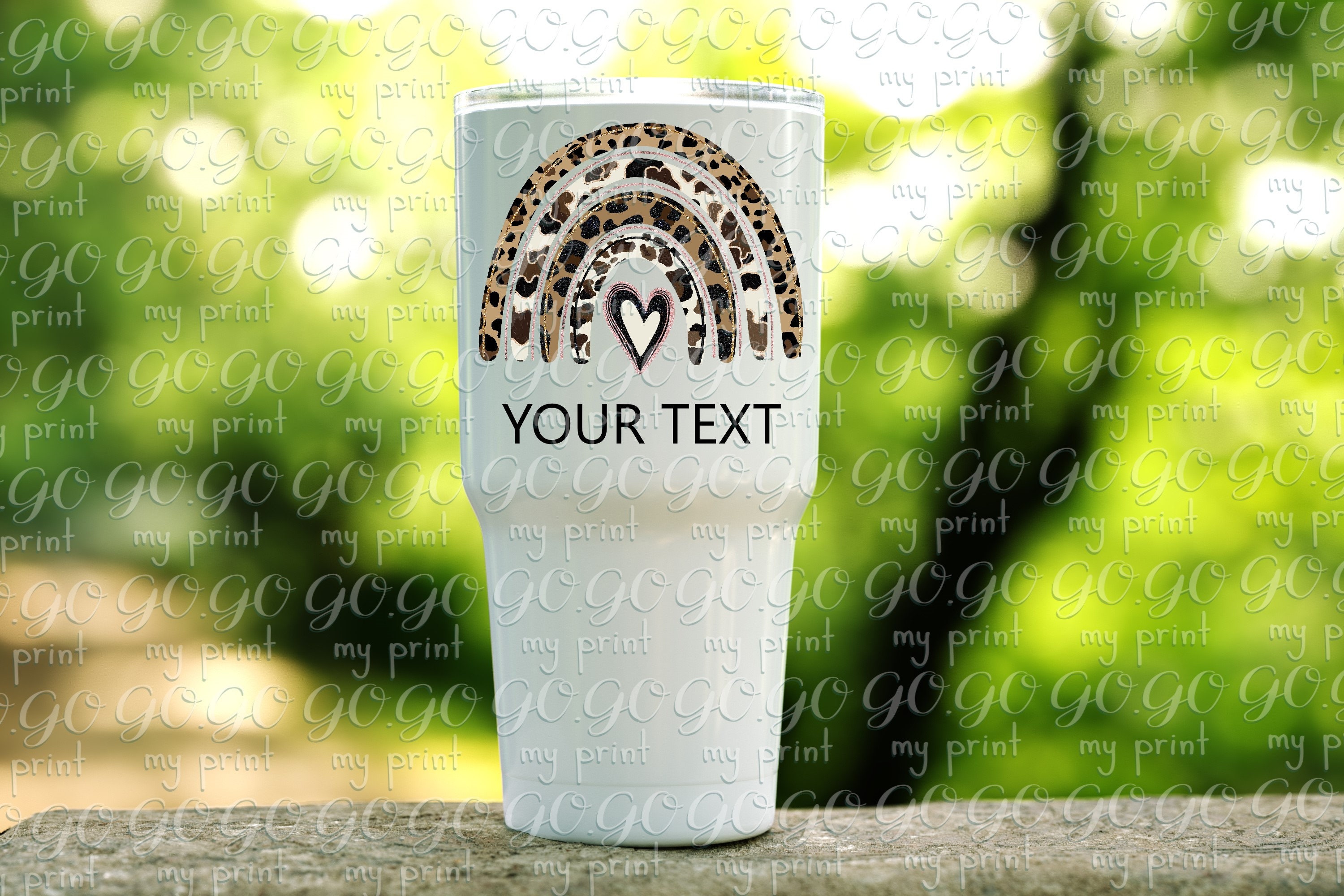 Leopard Rainbow With Heart Png Sublimation Designs Cheetah | Etsy