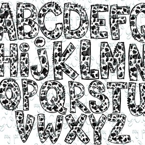 Alphabet Png Files Hand Drawn Doodle Font Western Letters Alphabet ...
