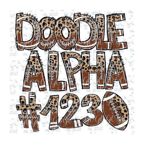 Alphabet Png Files Soccer Football Alphabet Doodle Letters Png - Etsy