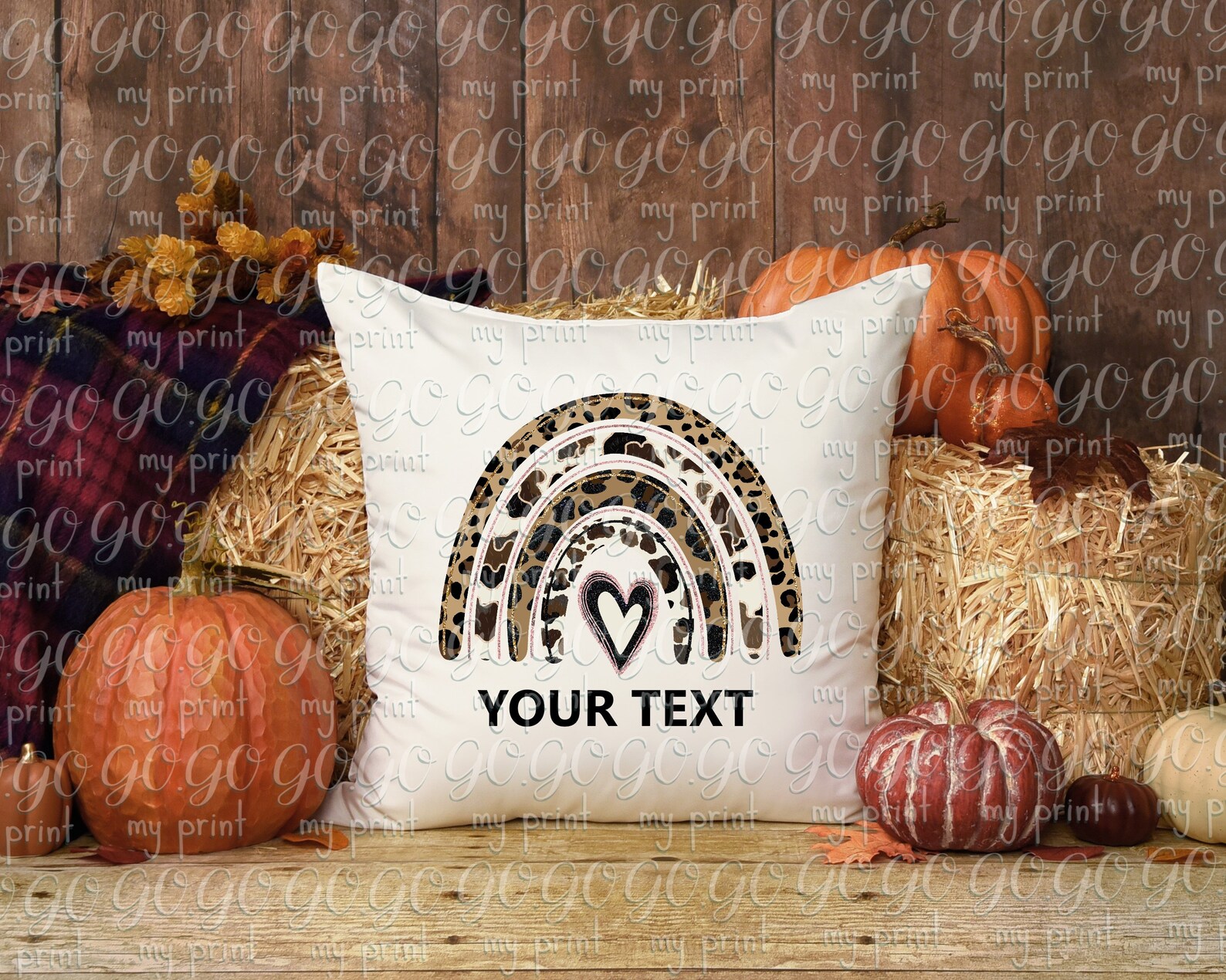 Leopard Rainbow With Heart Png Sublimation Designs Cheetah | Etsy