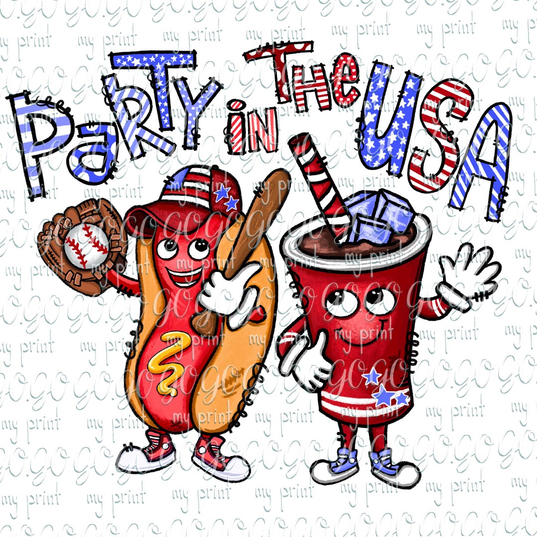 Fourth of July Png Party in the USA Png Baseball 4th of July ...