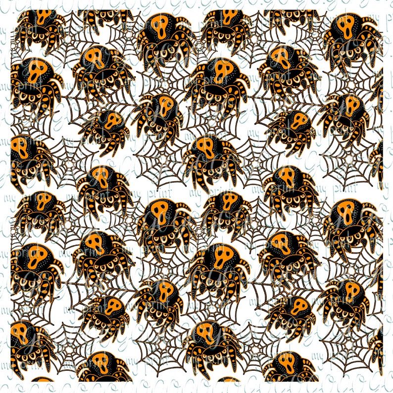 Seamless Files Spider and Web Png Spider Web Background - Etsy