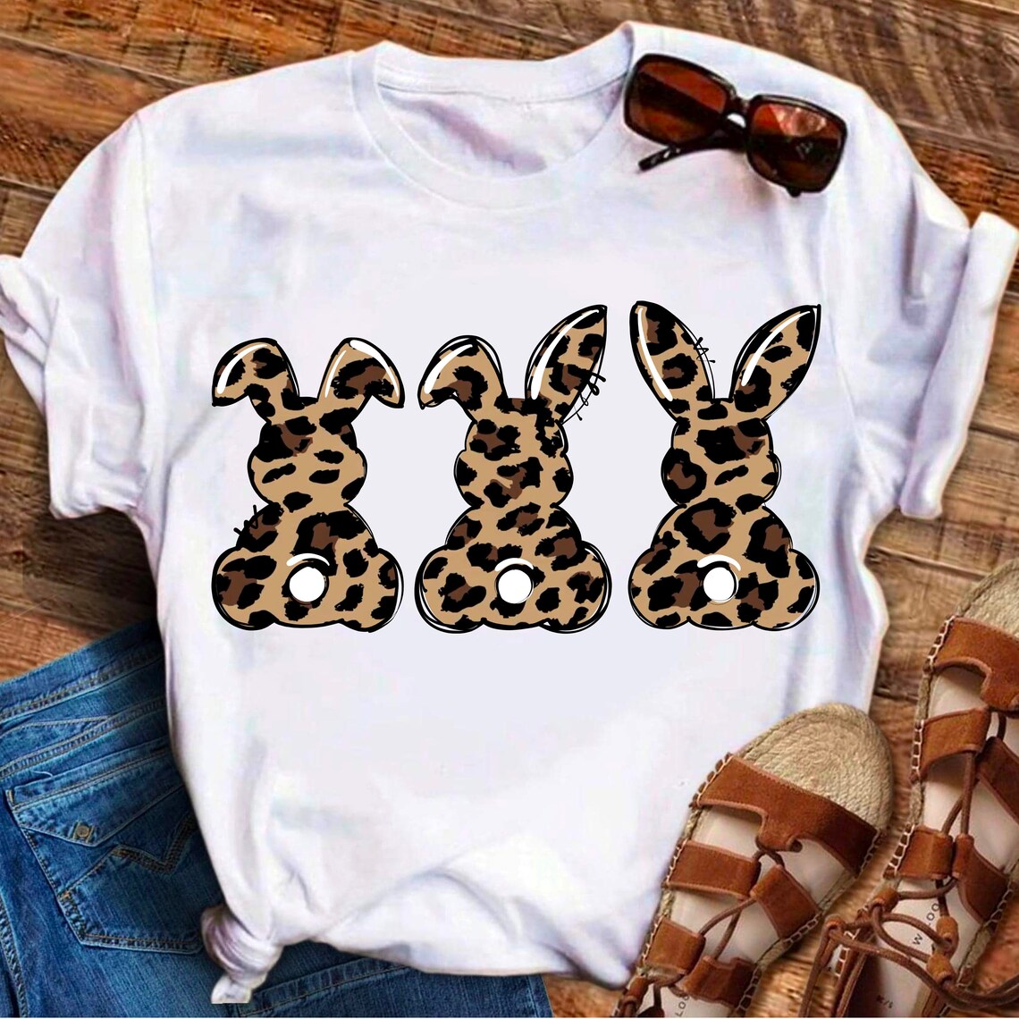 Easter Sublimation Png Easter Bunny Png Leopard Bunny Trio - Etsy