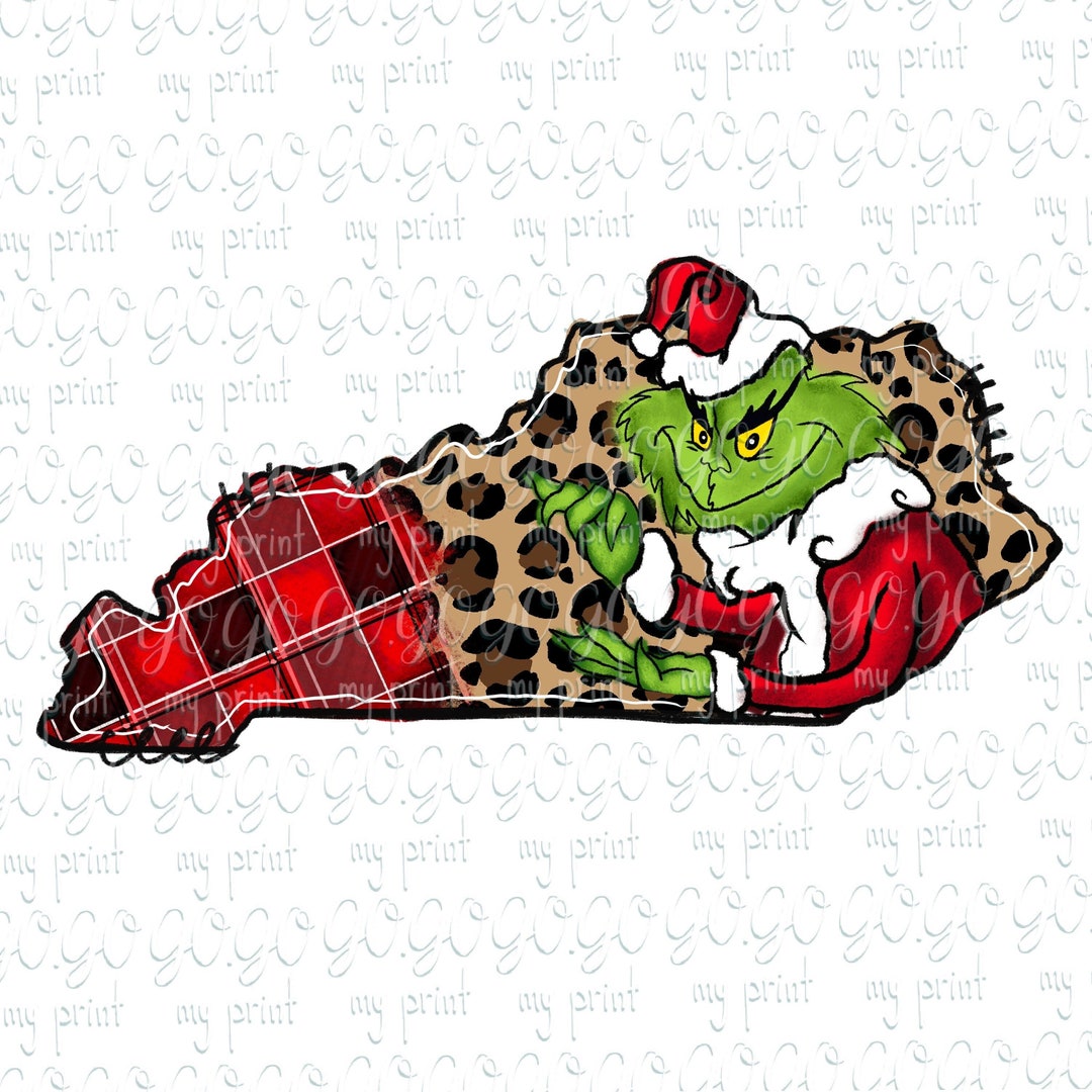 Christmas Png Files Leopard Buffalo Plaid Santa KY Mean Green One ...