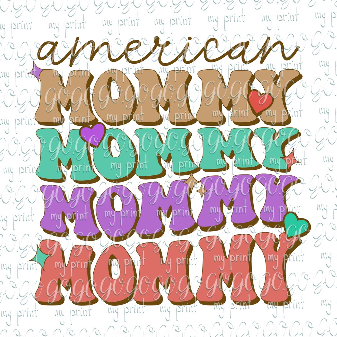 Mothers Day Png Files American Mommy With Hearts Mama Heart Png ...