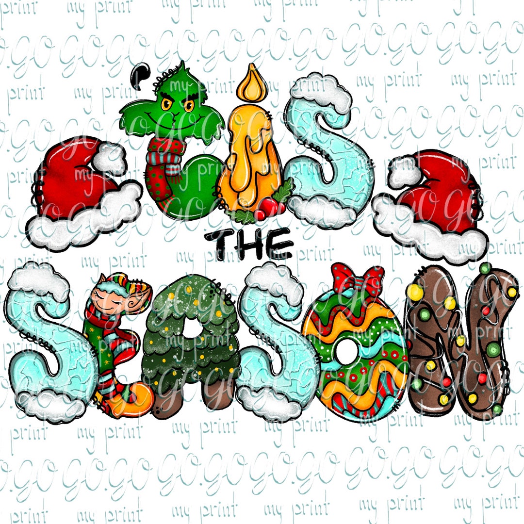 Christmas Png Files Tis the Season Christmas Png Hand Drawn Christmas ...