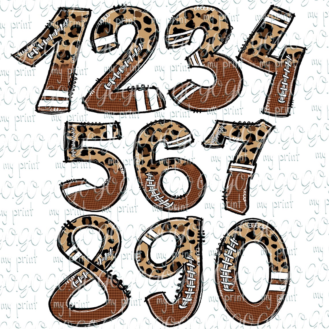 Alphabet Png Files American Football Font Numbers Font Doodle - Etsy