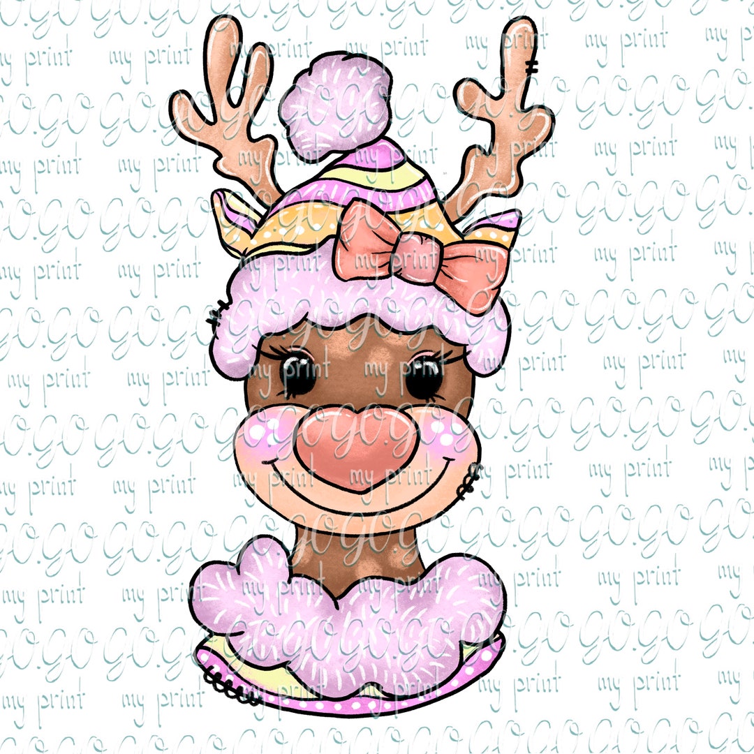 Christmas Png Files Reindeer Girl Christmas Sublimation Design Download ...