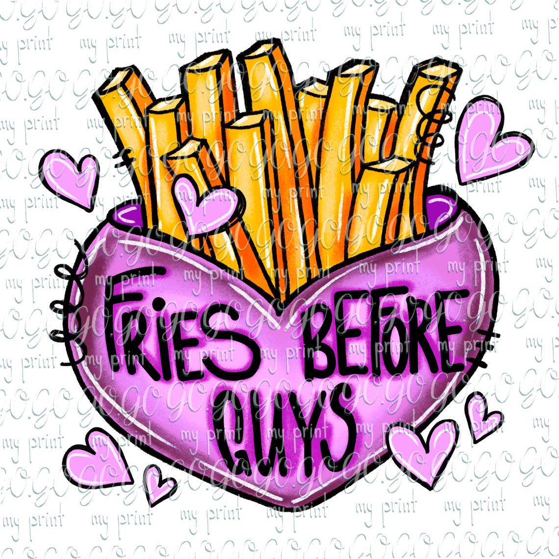 Valentines Day Png Fries Before Guys Png Pink Valentine - Etsy
