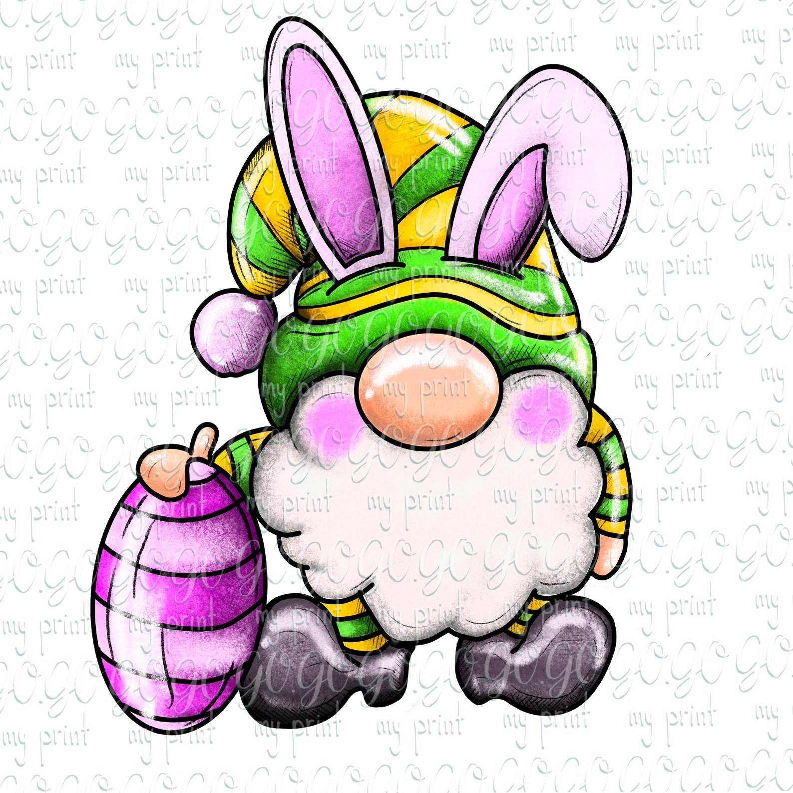 Easter Bunny Gnome Png Gnome Eggs Easter Sublimation Designs | Etsy