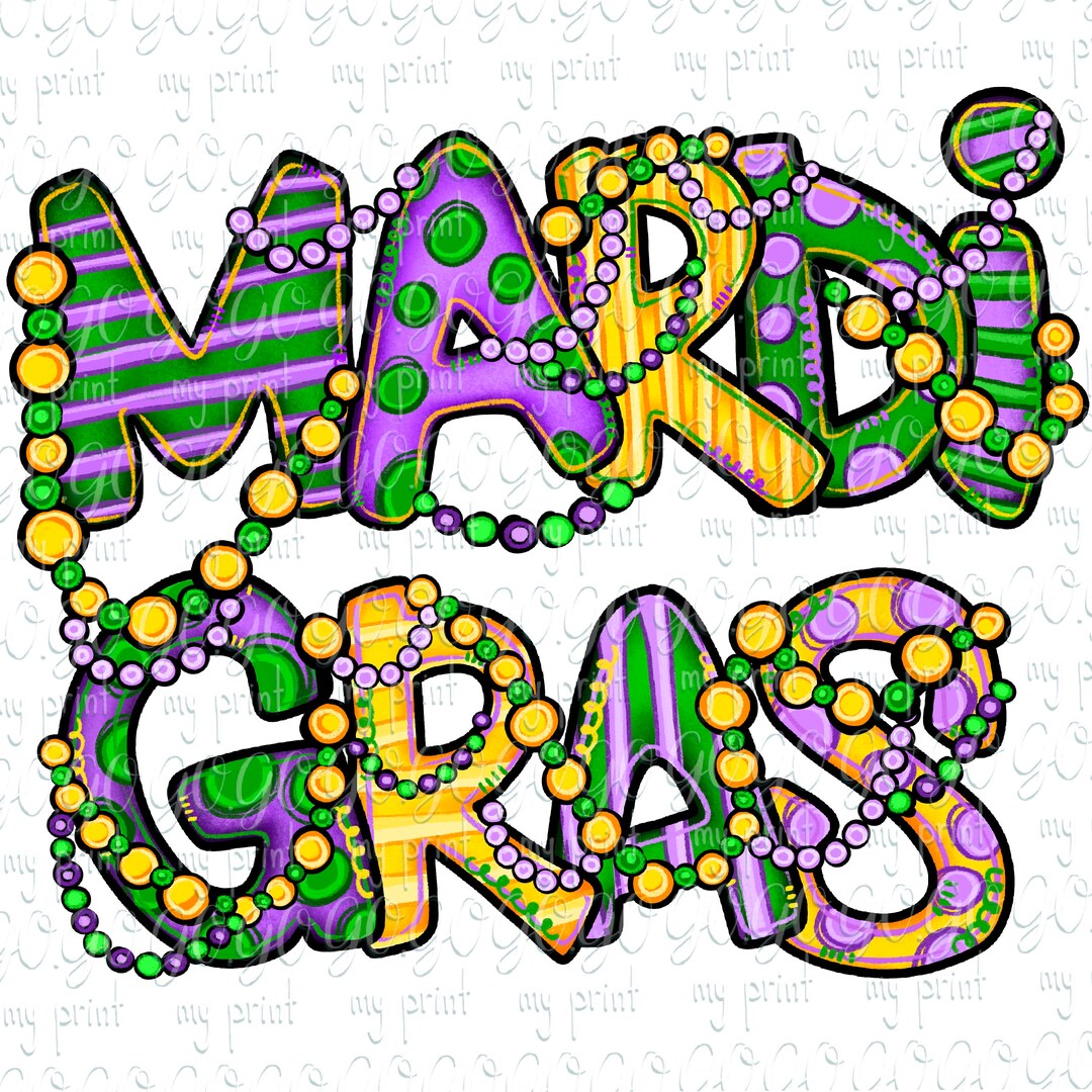 Mardi Gras Png Happy Mardi Gras Beads Png Louisiana Clipart Sublimation ...