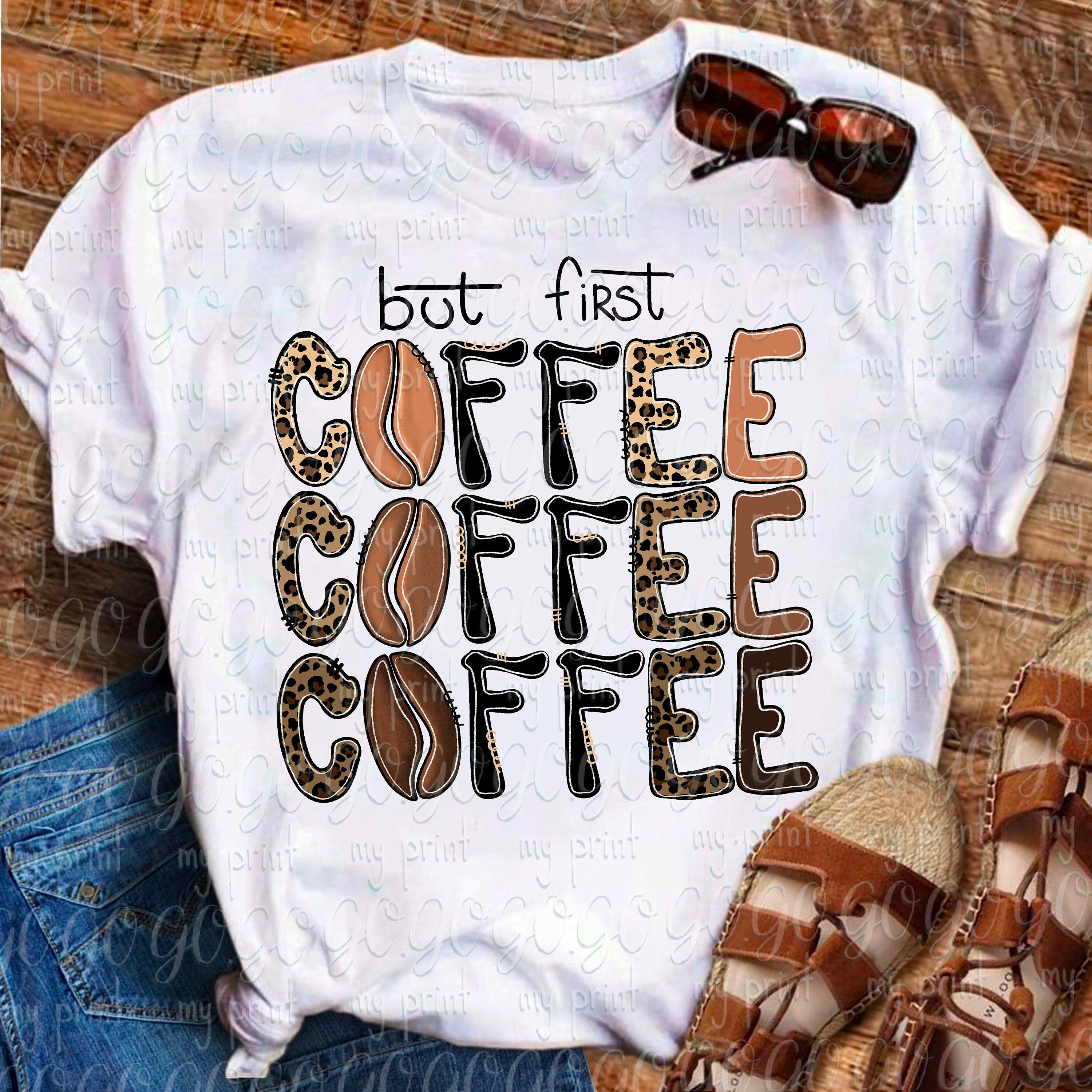 But First Coffee Png Cheetah Sublimation Leopard Coffee Clipart Drink ...