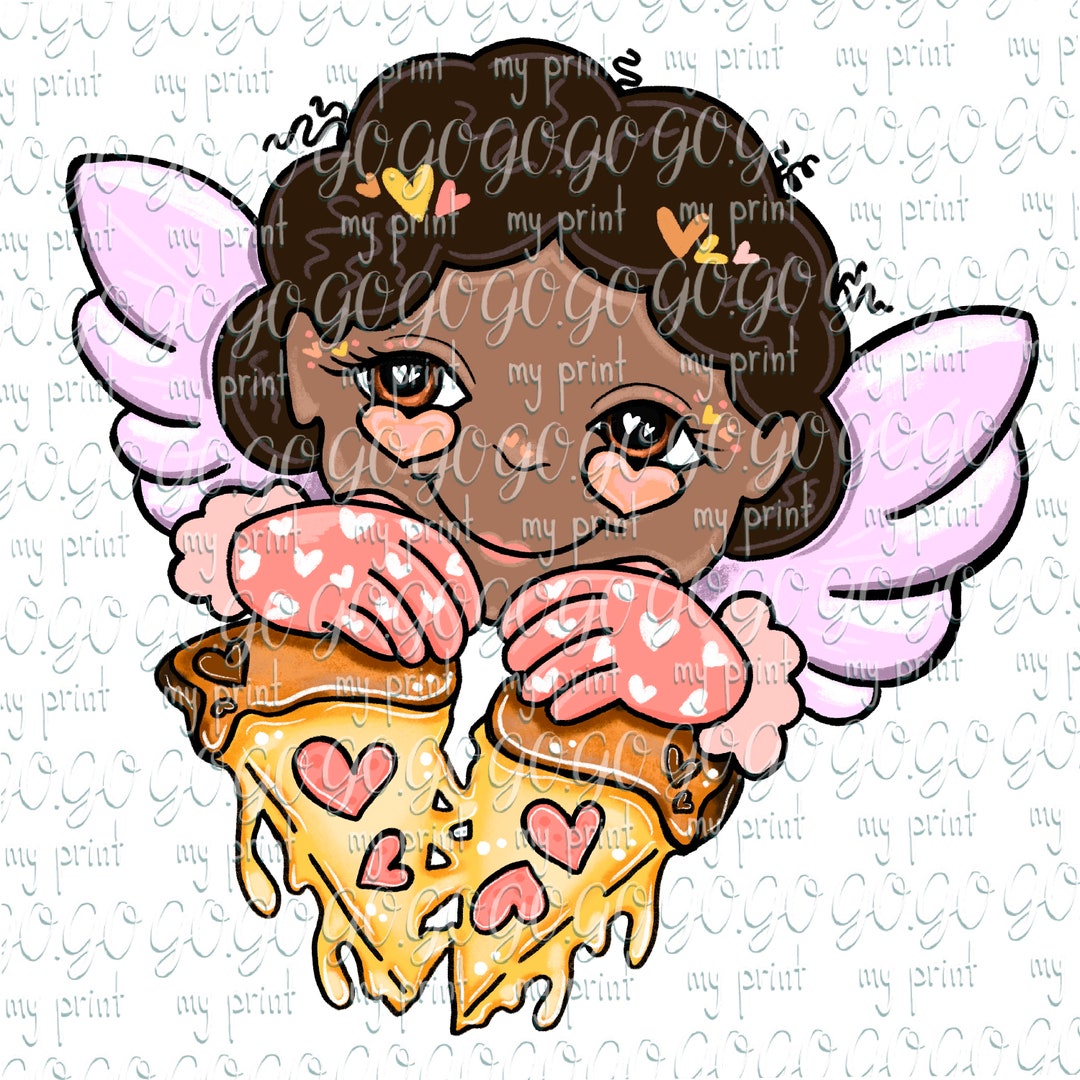 Valentine PNG Pizza Valentines Day Sublimation Designs Downloads Cupid ...