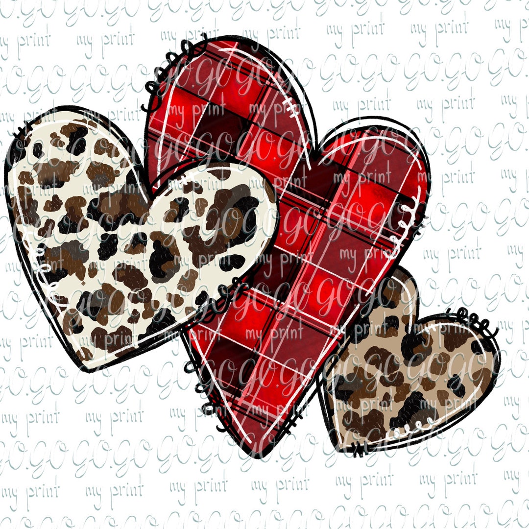 Valentines Day Png Three Hearts Png Trio Valentine Hearts - Etsy