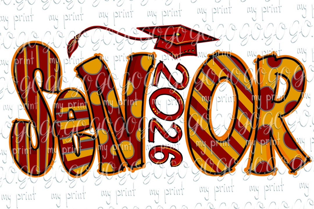 Senior Png Senior 2026 Png Class Of 2026 Sublimation Designs Red And