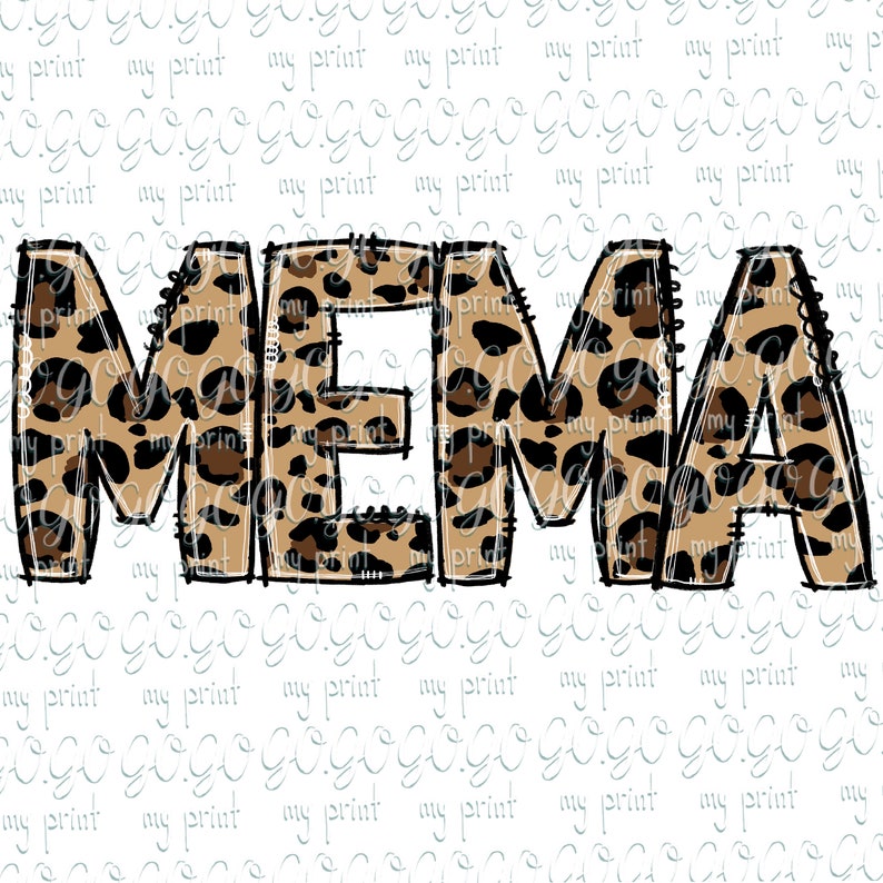 Mema Mothers Day Sublimation Designs Downloads Leopard Cheetah Mama Png ...