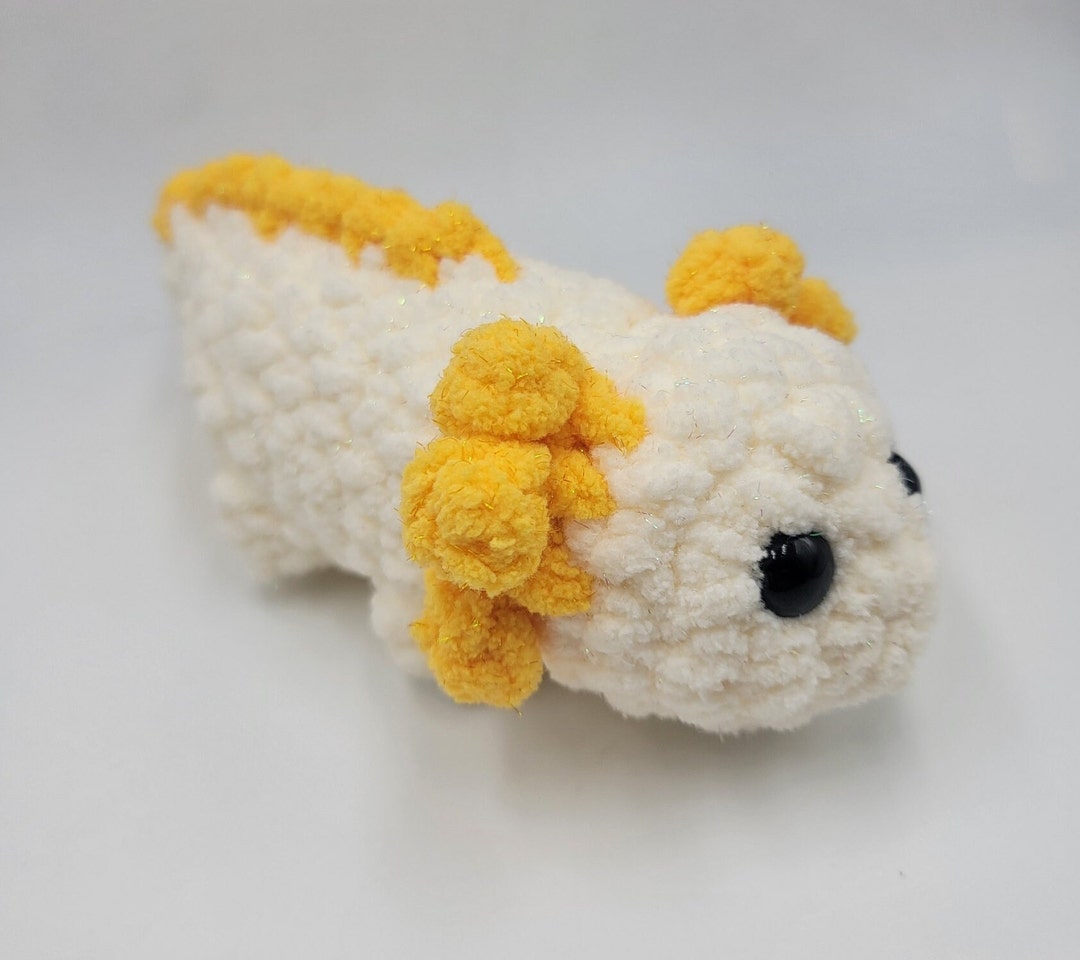 Sun Sparkle Axolotl Amphibian Crochet Plushie Amigurumi Handmade - Etsy