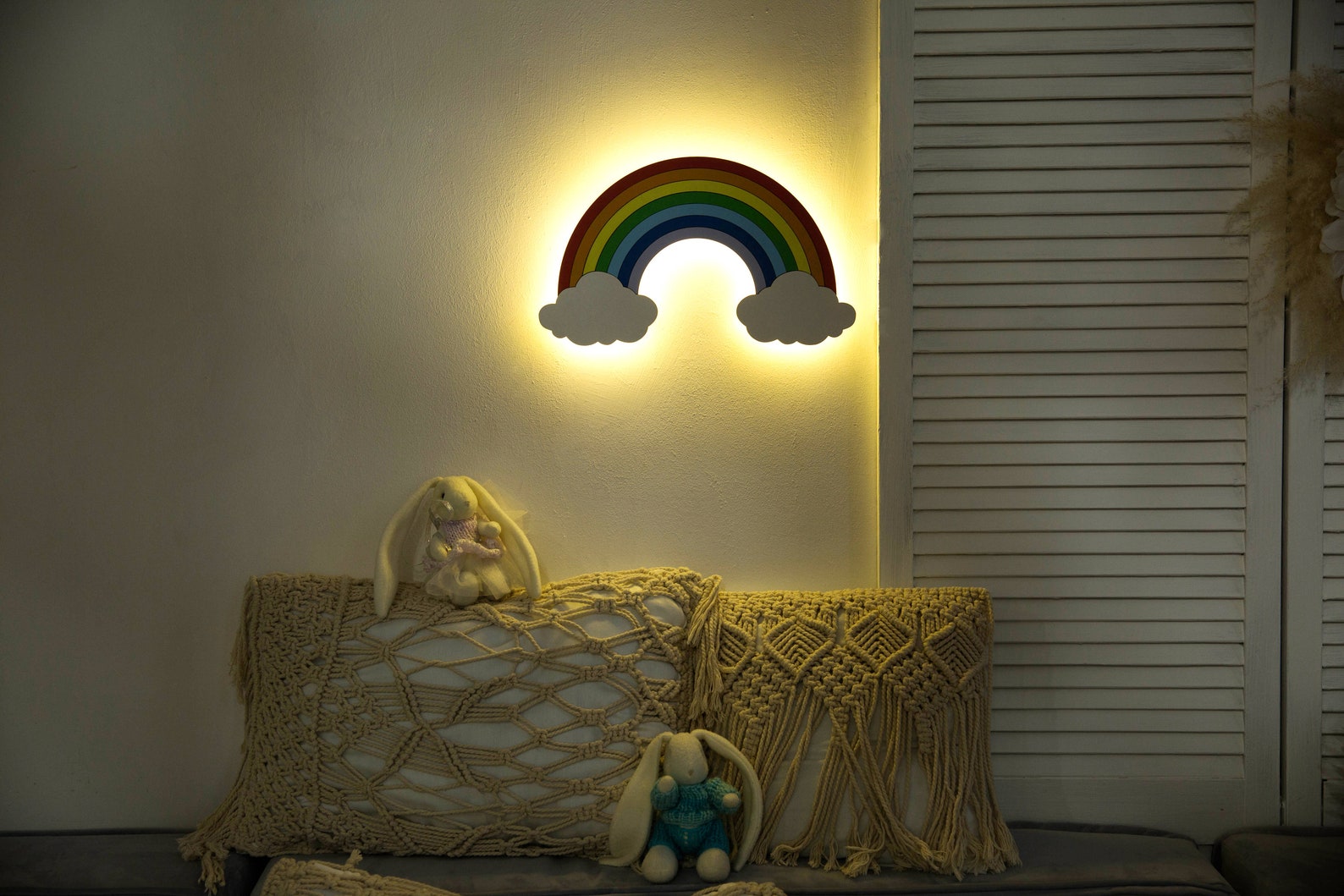 Rainbow Wall Light Rainbow nursery wall lights Rainbow Nursery | Etsy