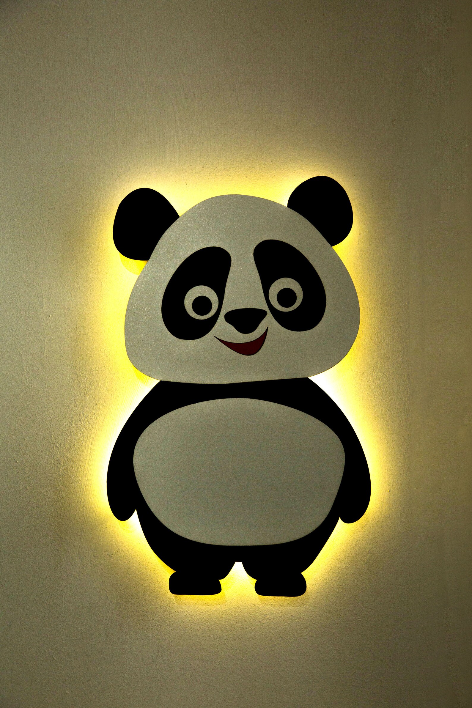 Panda Wall Light Kids Room Wall Decor Panda Wall Decor Panda | Etsy