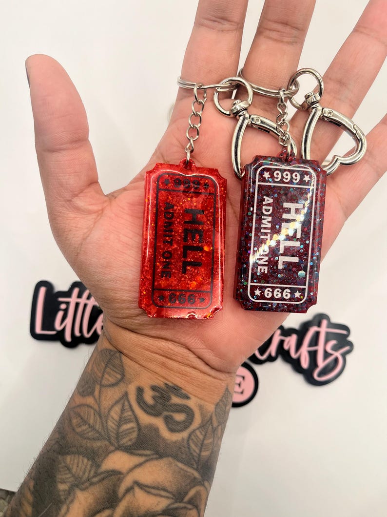 Heaven, Hell, Ticket To, Keychain, Backpack Clip, Best Friend Gifts ...
