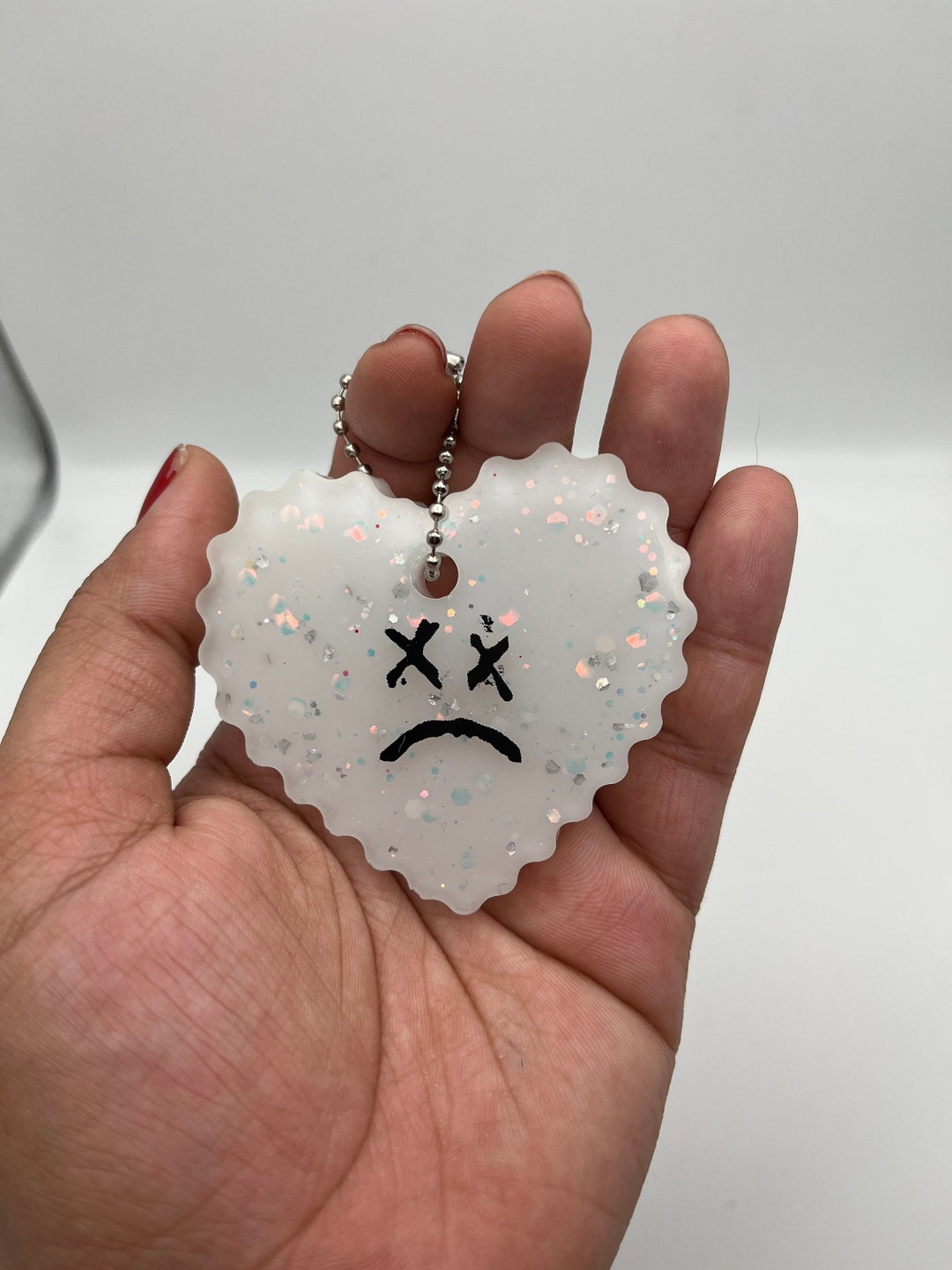 Emo Aesthetic Resin Keychain, Edgy Accessories, Lil Peep Merch, Sad ...