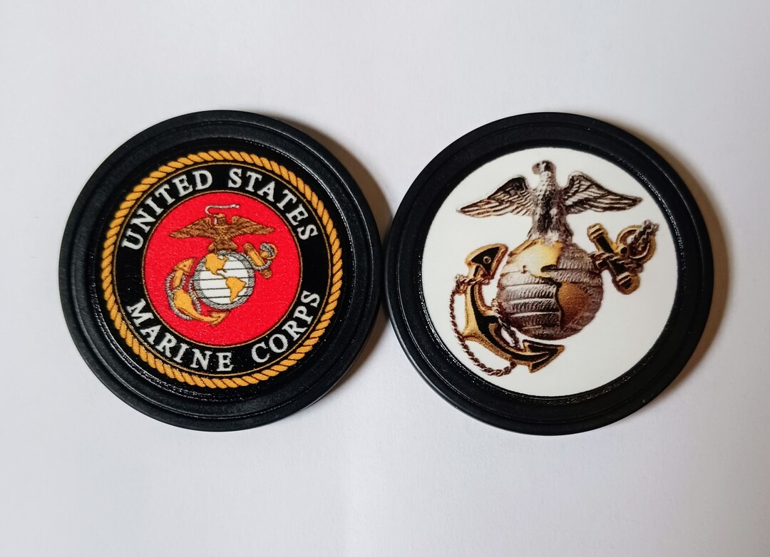US Marine Corps USMC Globe & Anchor Poker Chip Golf Marker - Etsy