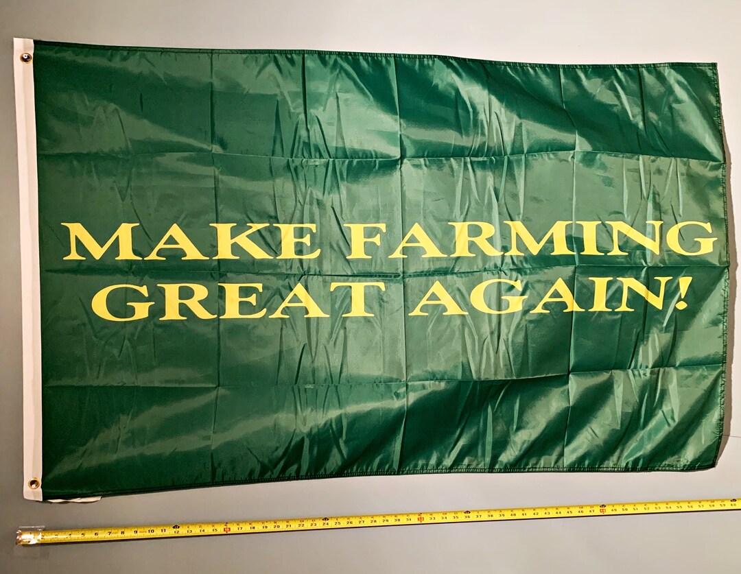 Donald Trump Flag FREE SHIPPING Make Farming Great Again Green Biden ...