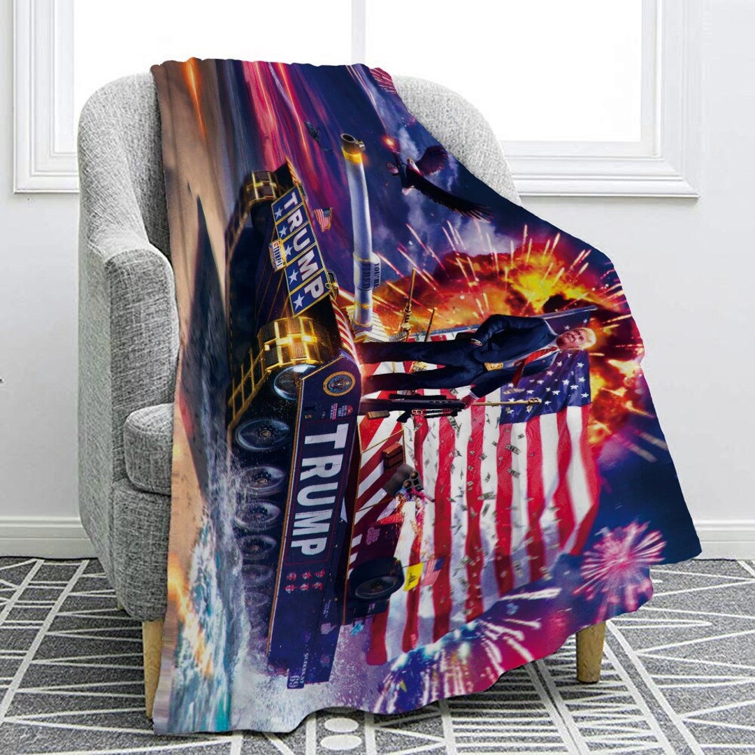 Donald Trump Blanket FREE SHIPPING Trump Tank Fleece Blanket - Etsy