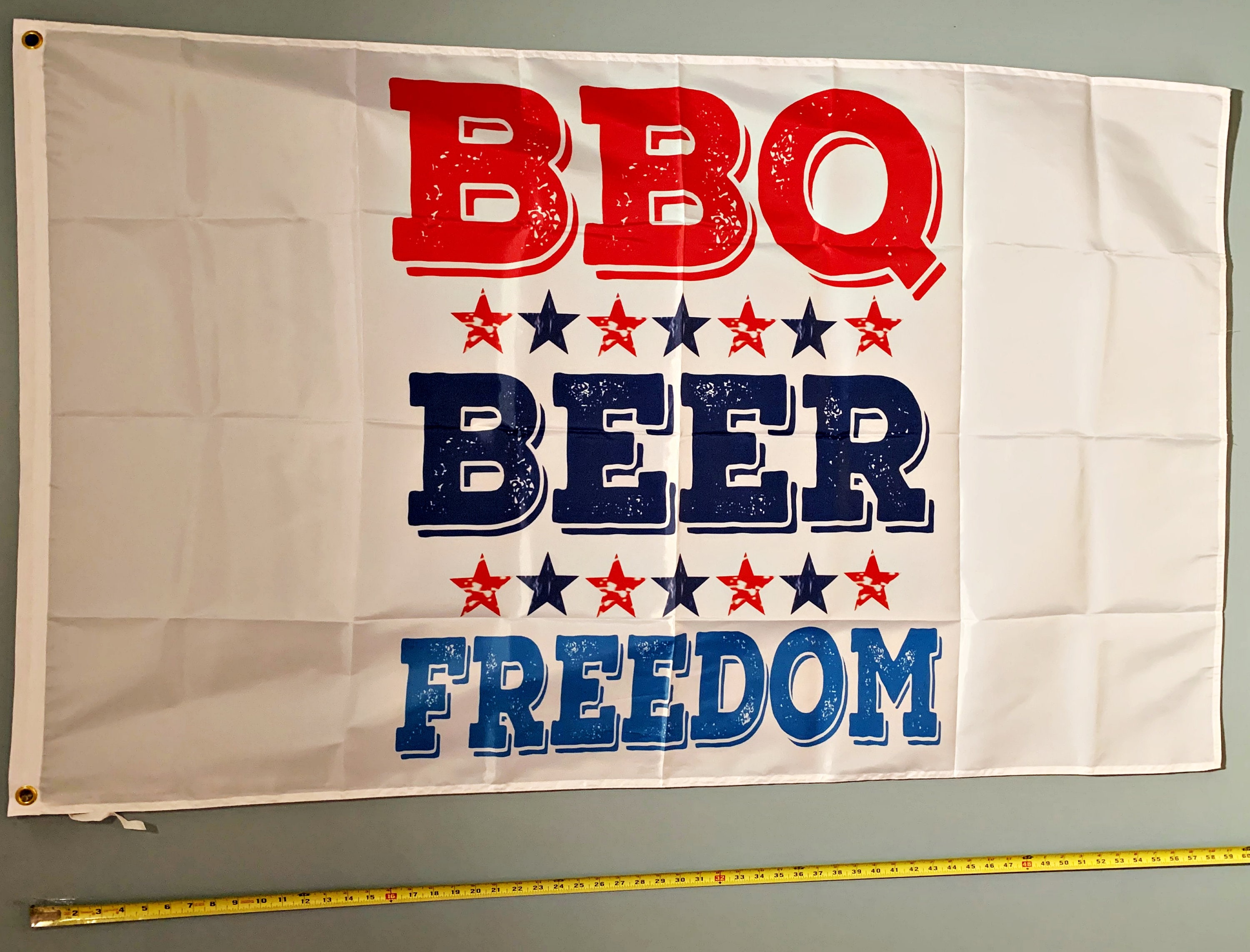 Beer Flag FREE SHIPPING BBQ Beer Freedom White Busch Bud Claw | Etsy