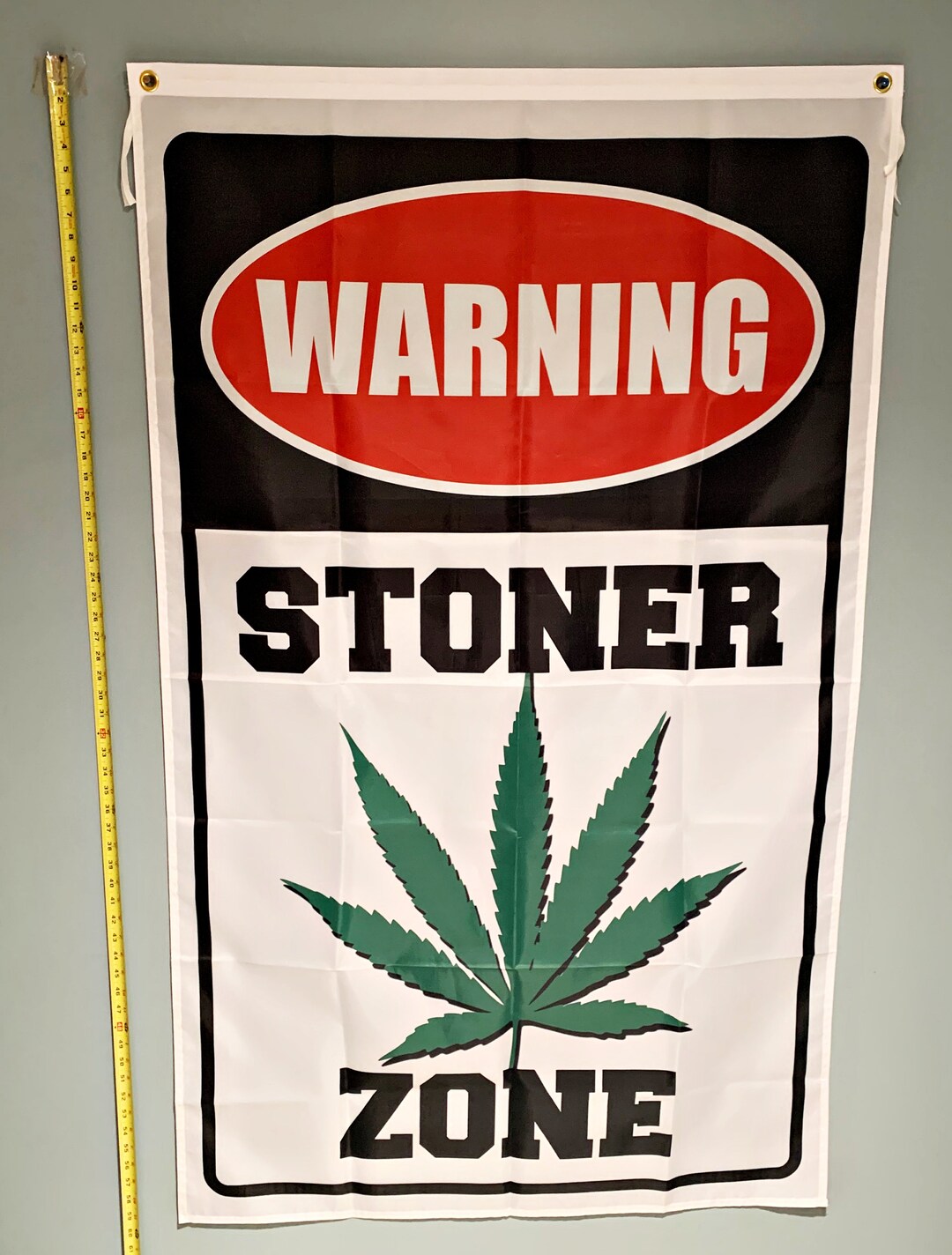 Beer Flag FREE SHIPPING Warning Stoner Zone Busch Claw Twisted Bud Weed ...