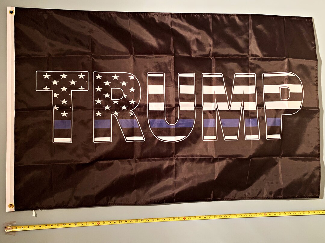 Donald Trump Flag FREE SHIPPING Blue Lives Matter Law Enforcement USA ...