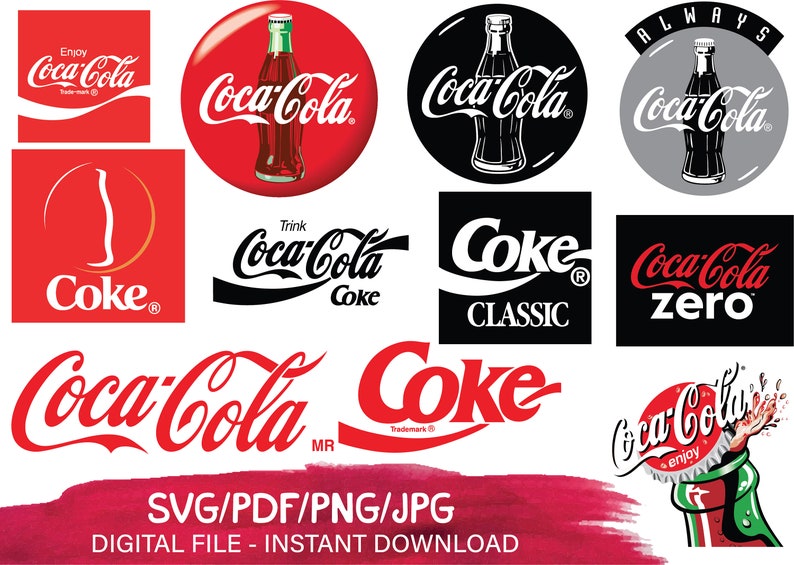Coco cola logo svg Coca cola svg Coca cola zero svg Digital | Etsy