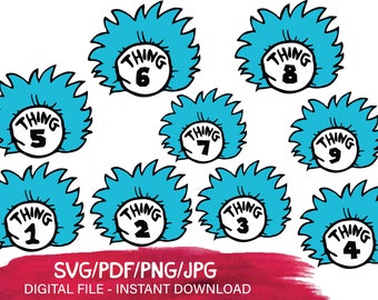 Thing 3 Svg | Etsy