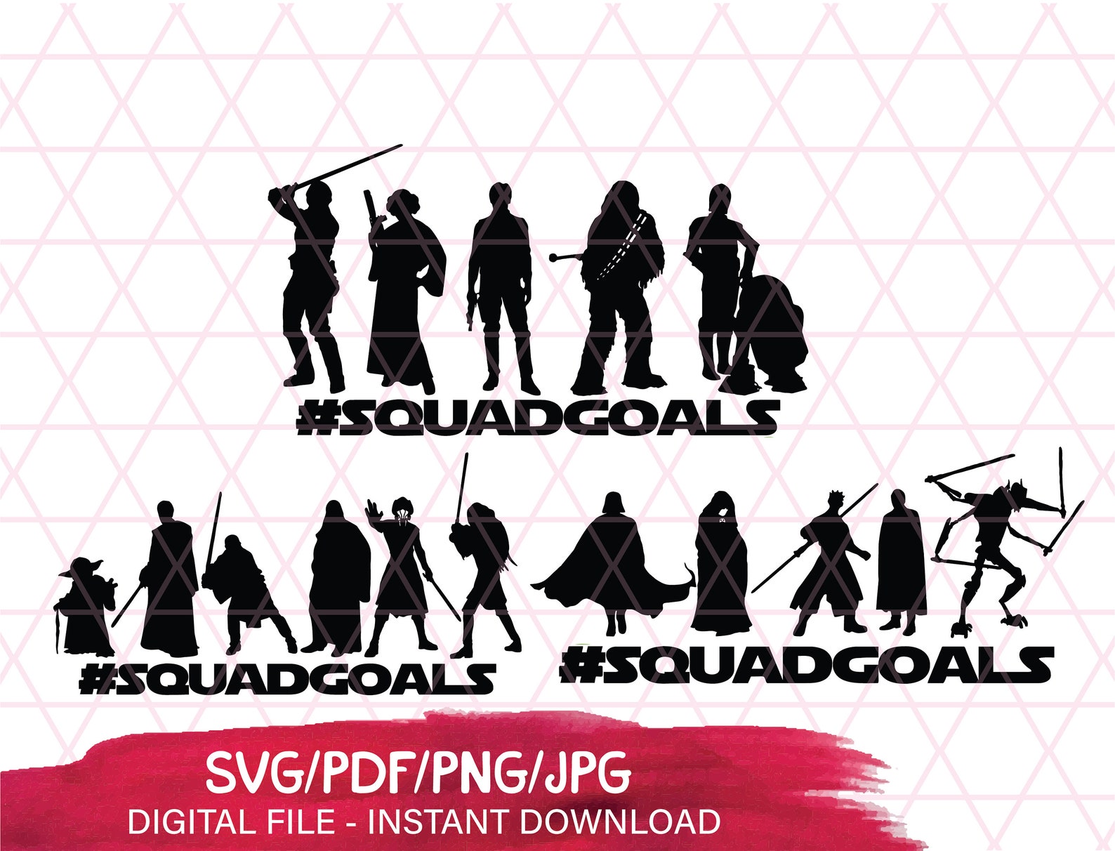 Star wars svg Squad goals Squadgoals svg Star wars vector | Etsy