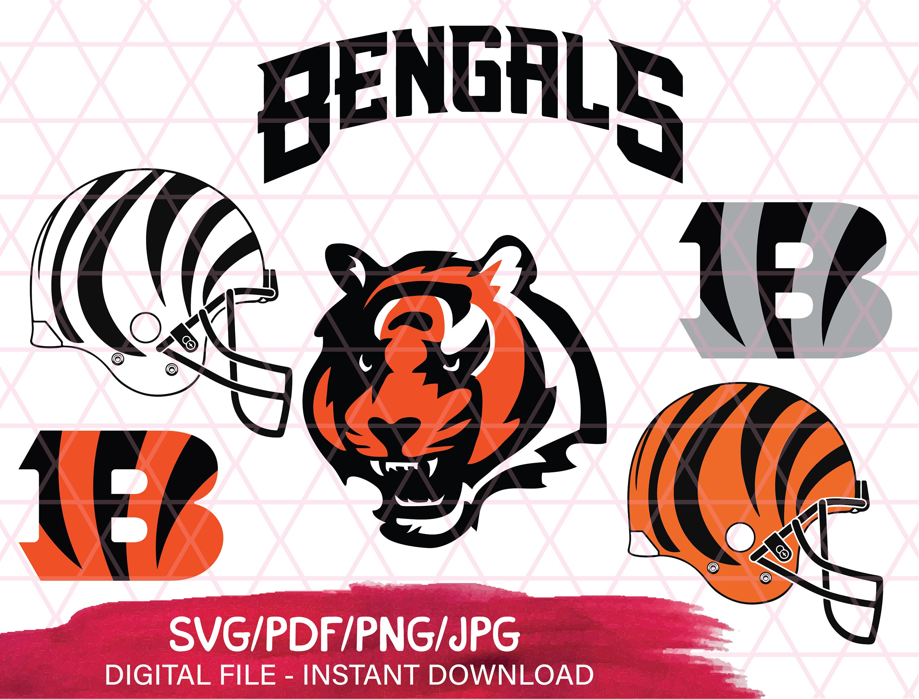 Bengals svg The cincinnati bengals svg American football logo | Etsy