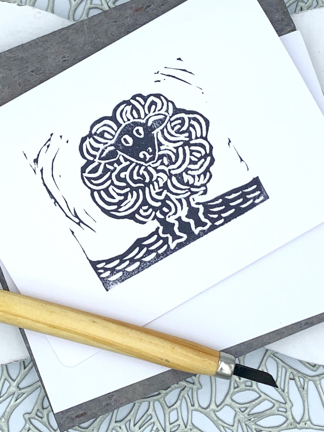 Cute Animal Card Funny Farm Card Notecard Sheep Theme Farm Lover Gift ...