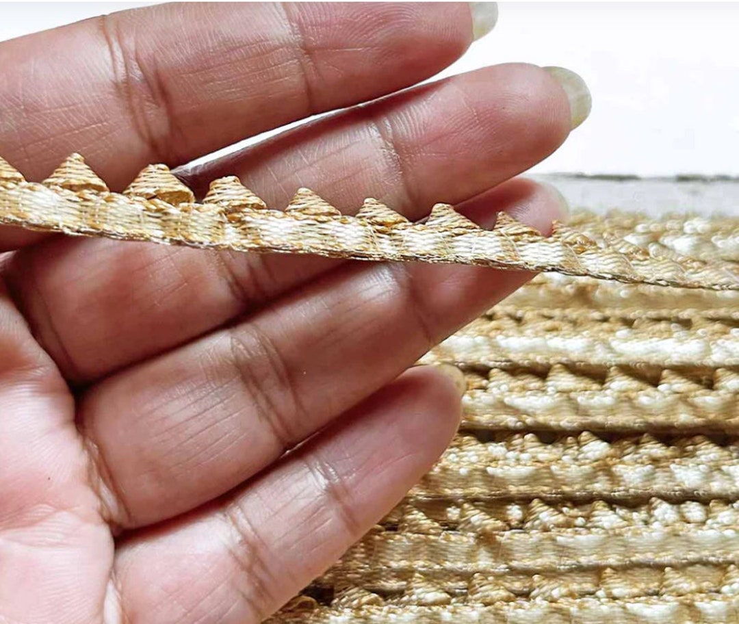 Golden Color Gota Samosa Lace 9mtr , Golden Color, Wedding Decoration ...