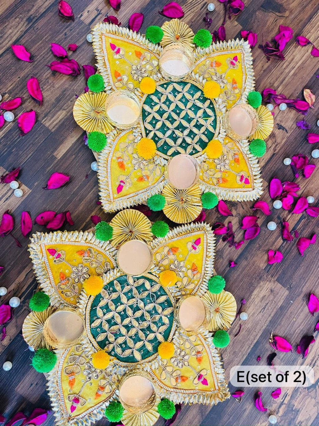 Handmade Gotta Rangoli Set, Festive Home Décor, Housewarming Favors ...