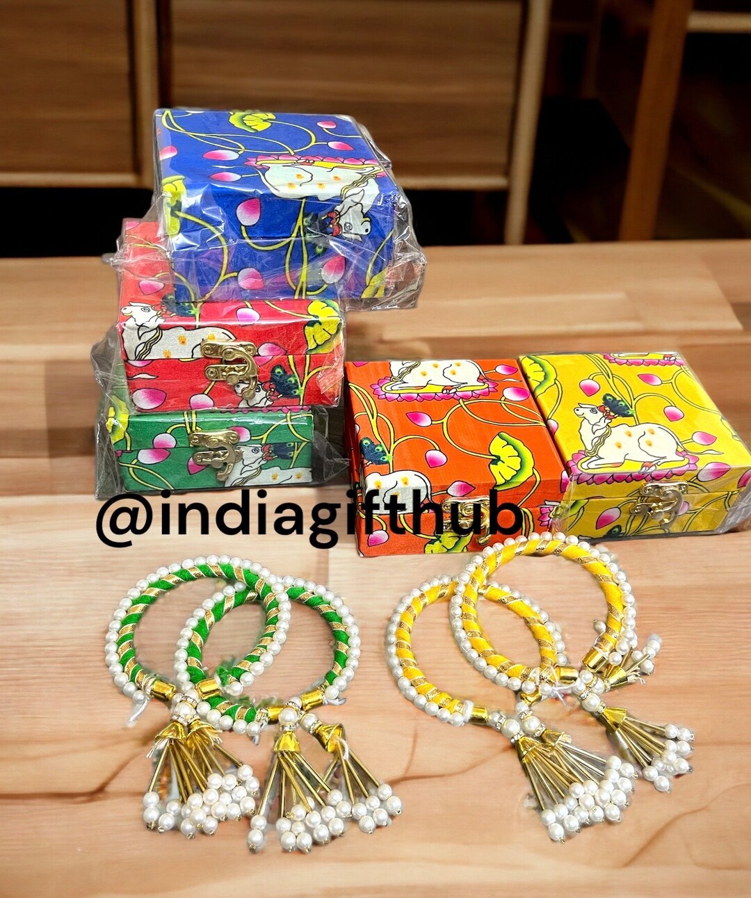 Indian Decorative Pichwai Box With Open Bangle Diwali Gifts - Etsy