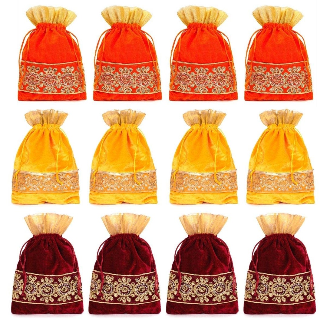 Traditional Women's Velvet Potli Bags,return Gift,wedding Gift ...