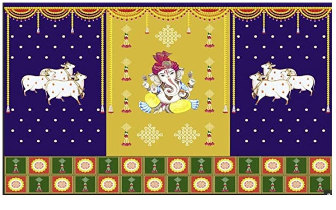 Ganesha Decorative Backdrops, Ganesha Backdrop, Housewarming Backdrop ...